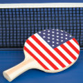 Patriotic ping pong paddle with American flag | Zazzle