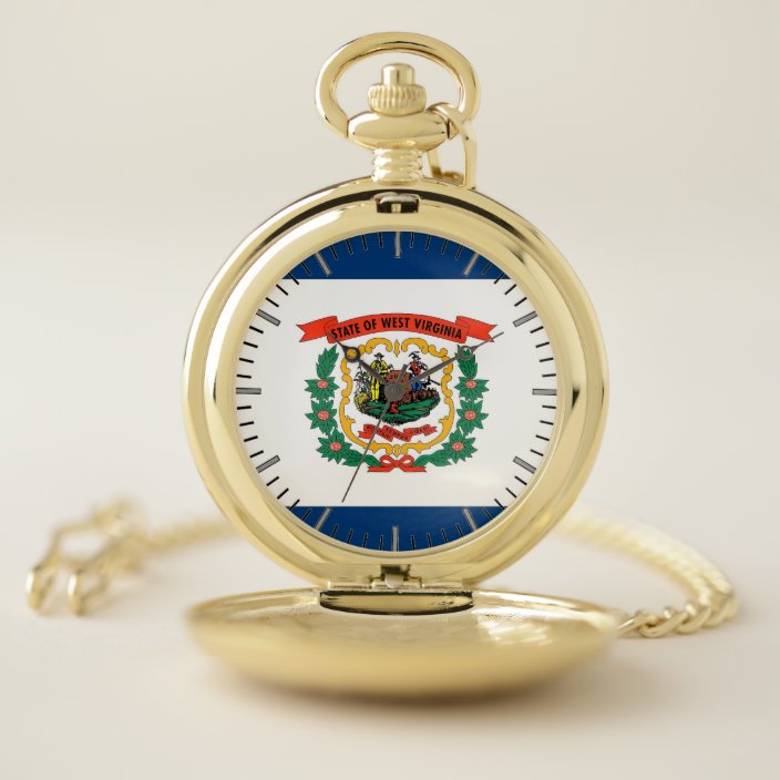 Patriotic Pocket Watch Flag of West Virginia | Zazzle.com
