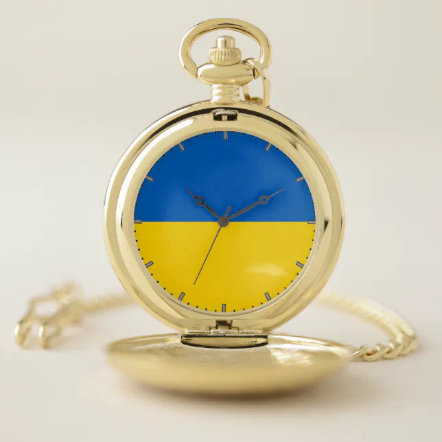 Patriotic Pocket Watch with of Ukraine | Zazzle