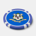 Patriotic poker chips with Flag of Connecticut | Zazzle