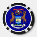 Patriotic poker chips with Flag Of Michigan | Zazzle