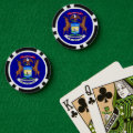 Patriotic poker chips with Flag Of Michigan | Zazzle