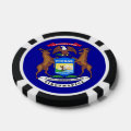 Patriotic poker chips with Flag Of Michigan | Zazzle