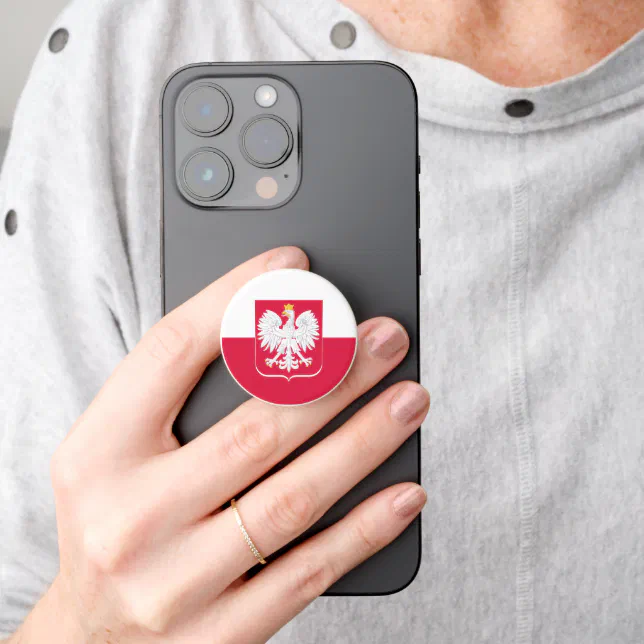 Patriotic Poland phone grip, Polish Flag /sport PopSocket | Zazzle
