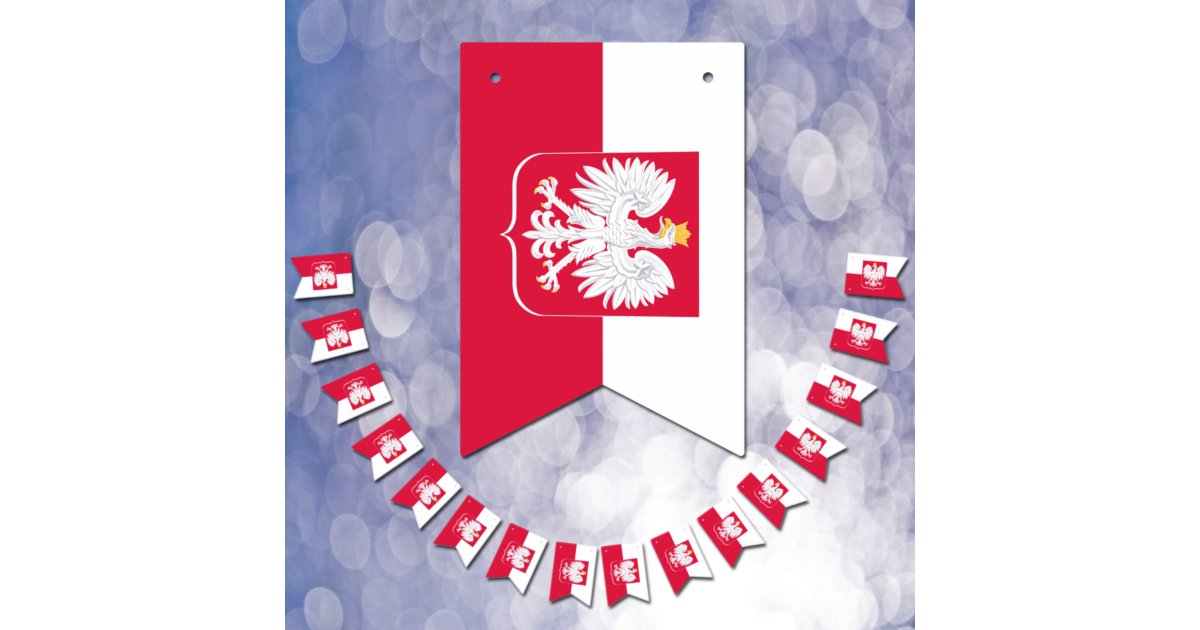 Patriotic Polish Flag bunting banners, Poland | Zazzle