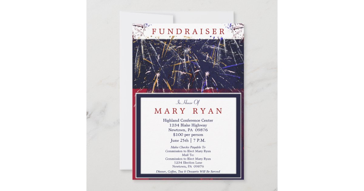 Patriotic Political Fundraiser Invitation | Zazzle