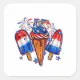 Patriotic Popsicles Ice Cream 4th of July Square Sticker | Zazzle