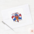 Patriotic Popsicles Ice Cream 4th of July Square Sticker | Zazzle