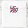 Patriotic Popsicles Ice Cream 4th of July Square Sticker | Zazzle
