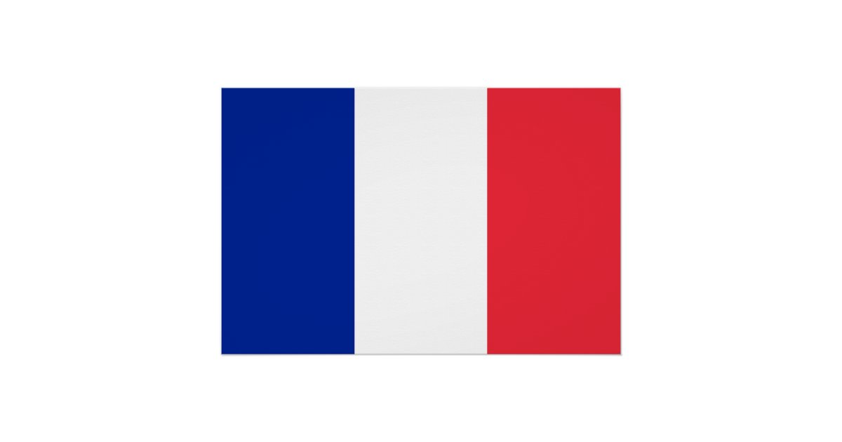 Patriotic poster with Flag of France | Zazzle