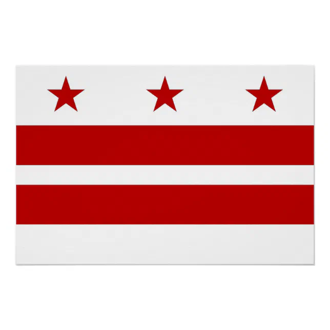Patriotic poster with Flag of Washington DC | Zazzle