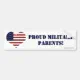 Patriotic Proud Military Parents Bumper Sticker | Zazzle