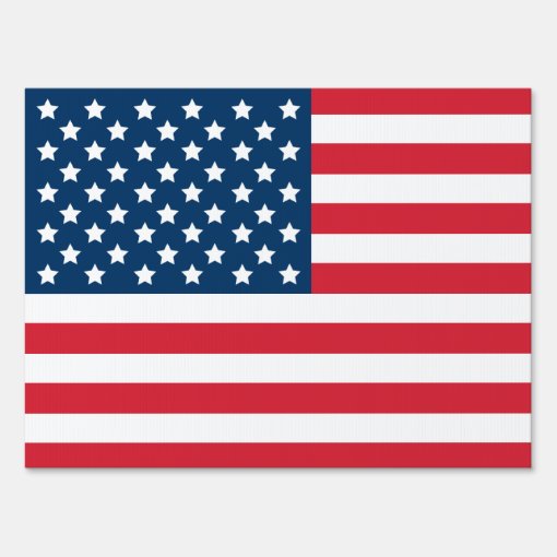 Patriotic Red White and Blue American Flag Sign | Zazzle