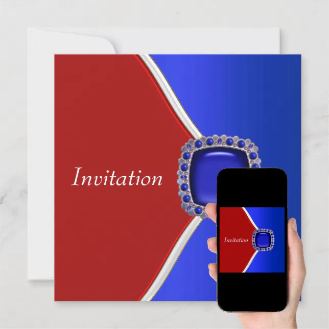 Patriotic Red White and Blue Party Invitation | Zazzle
