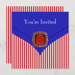 Patriotic Red White Blue All Occasion Party Invitation | Zazzle