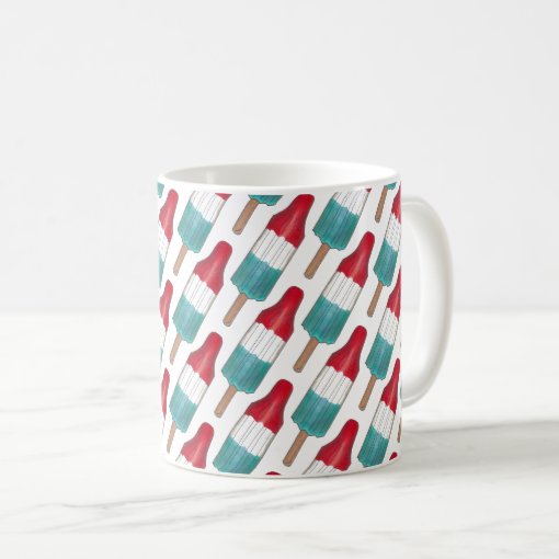 Patriotic Red White Blue Rocket Pop Popsicle USA Coffee Mug | Zazzle