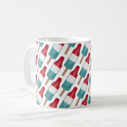 Patriotic Red White Blue Rocket Pop Popsicle USA Coffee Mug | Zazzle