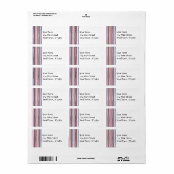 Patriotic Red White Blue Stars and Stripes Freedom Label | Zazzle