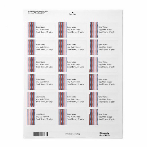 Patriotic Red White Blue Stars and Stripes Freedom Label | Zazzle
