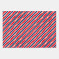 Patriotic Red, White & Blue USA Flag Patterns Wrapping Paper Sheets ...