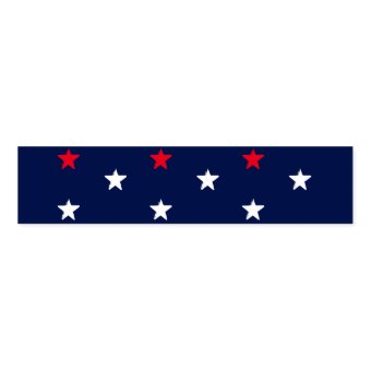Patriotic red white navy blue stars 4th of July Napkin Bands | Zazzle