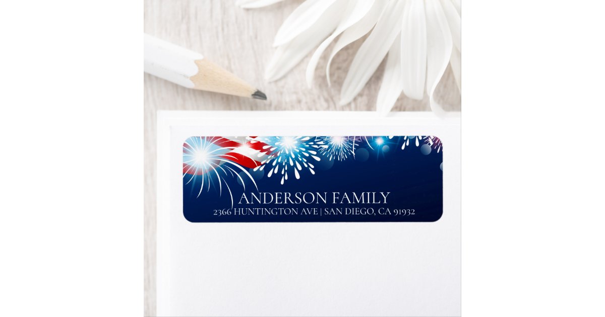 Patriotic Return Address Label | Zazzle