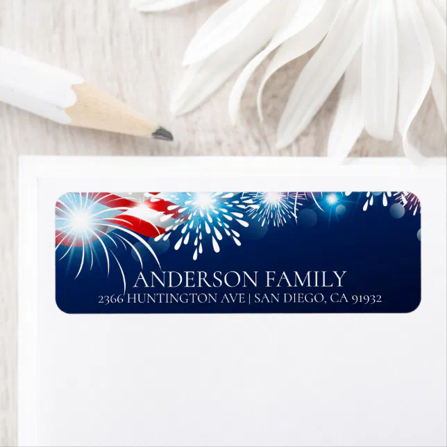 Patriotic Return Address Label | Zazzle