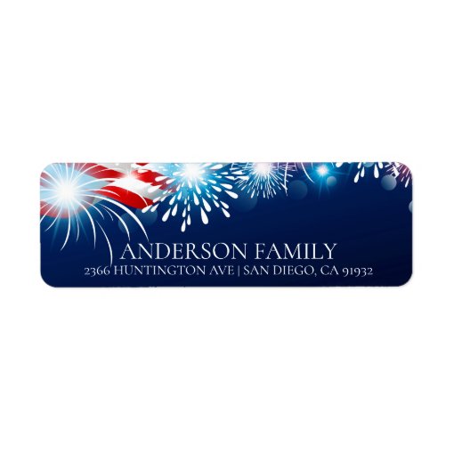 Patriotic Return Address Label | Zazzle