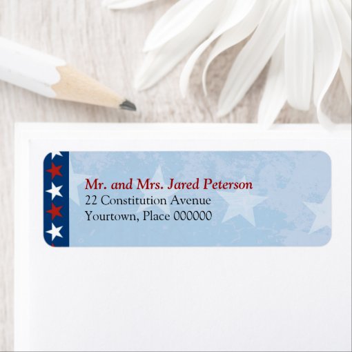 Patriotic Return Address Label | Zazzle