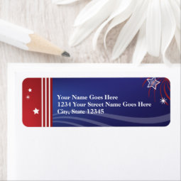 Patriotic Return Address Label | Zazzle