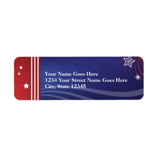 Patriotic Return Address Label | Zazzle