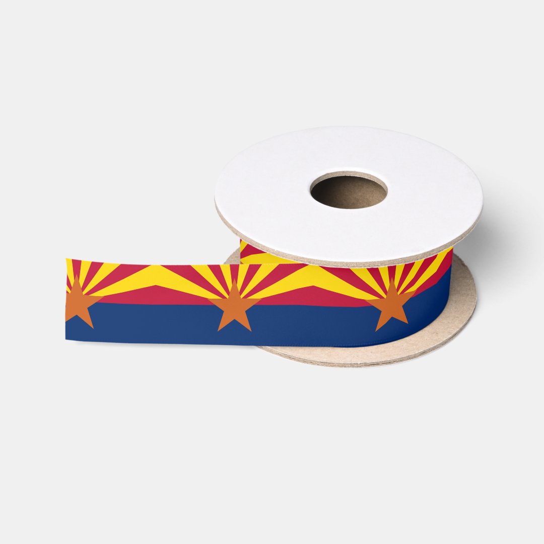 Patriotic Ribbon with Flag of Arizona, U.S.A. | Zazzle