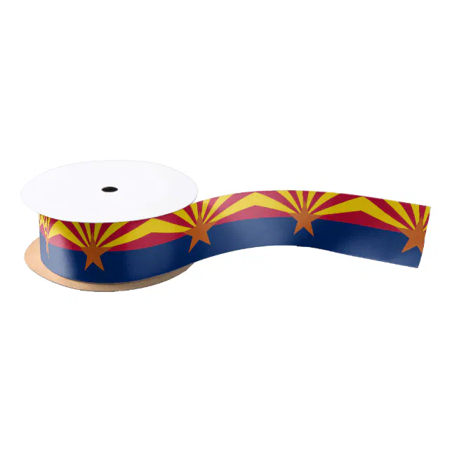Patriotic Ribbon with Flag of Arizona, U.S.A. | Zazzle