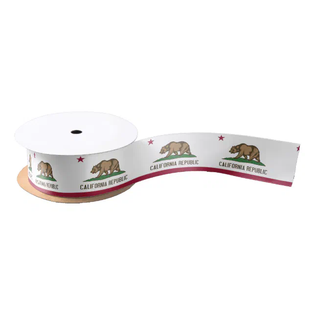 Patriotic Ribbon with Flag of California, U.S.A. | Zazzle