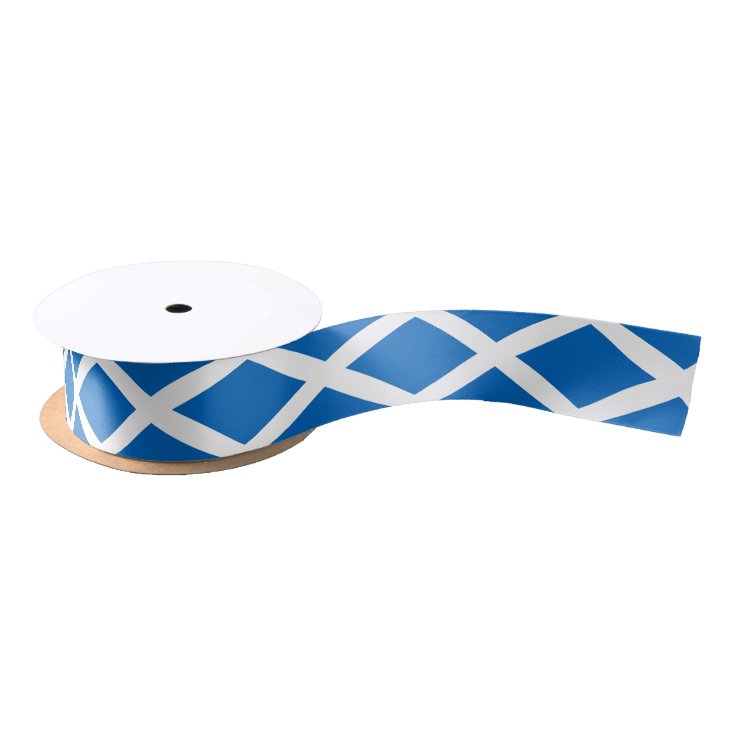 Patriotic Ribbon with Flag of Scotland | Zazzle