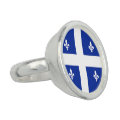 Patriotic ring with Flag of Quebec, Canada | Zazzle