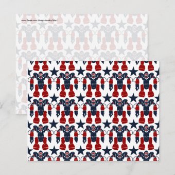 Patriotic Robot Soldier Red White Blue Stars USA Postcard | Zazzle