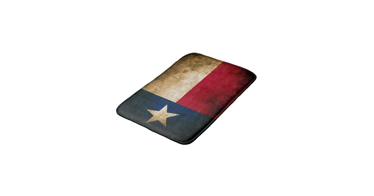 Patriotic Rustic Flag of Texas Bathroom Mat | Zazzle