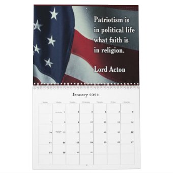 Patriotic Scenes Calendar | Zazzle