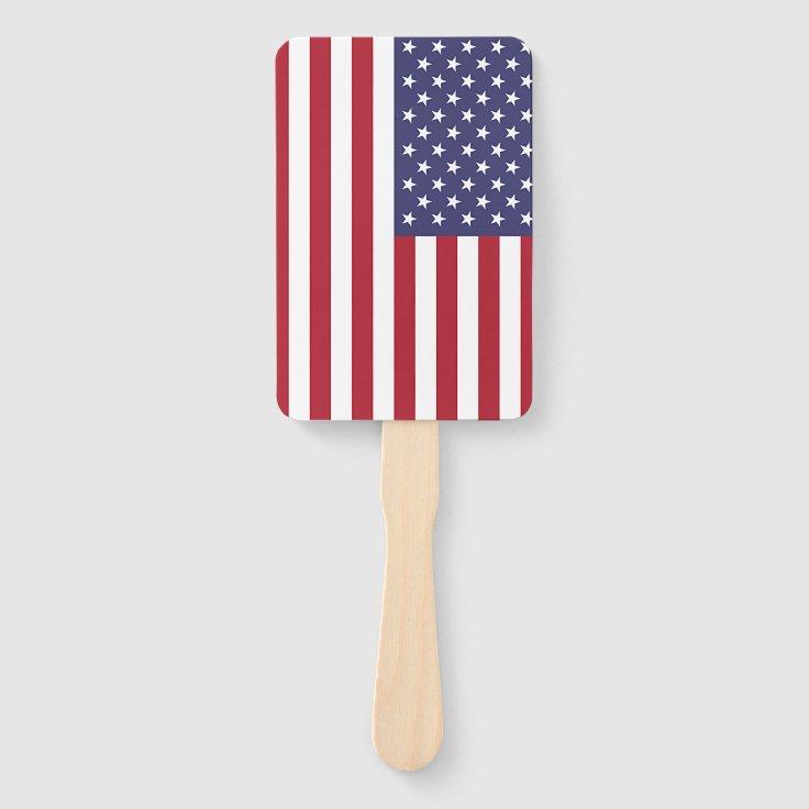 Patriotic set of hand fans with flag of USA | Zazzle