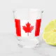Patriotic shot glass with flag of Canada | Zazzle
