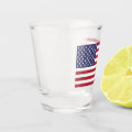 Patriotic shot glass with flag of USA | Zazzle