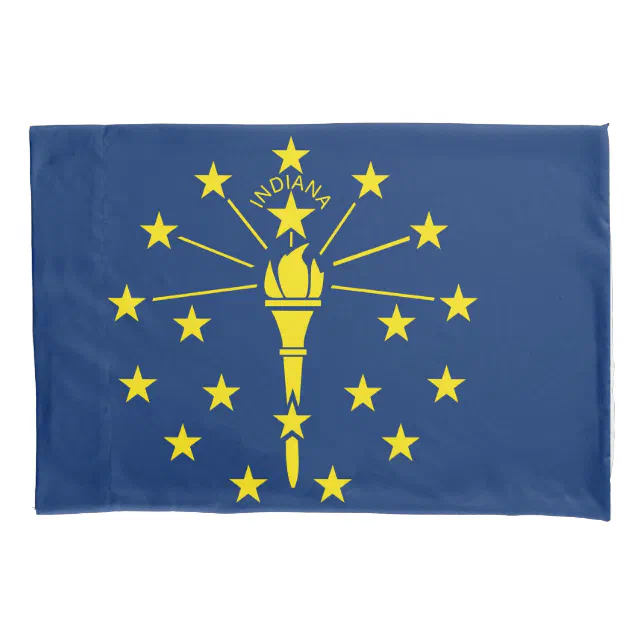Patriotic Single Pillowcase flag of Indiana, USA | Zazzle