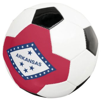 Patriotic Soccer Ball with Flag of Arkansas, USA | Zazzle