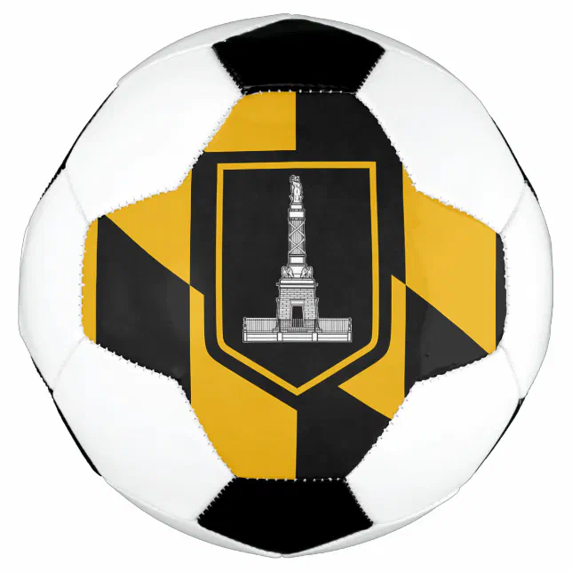 Patriotic Soccer Ball with Flag of Baltimore | Zazzle