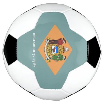 Patriotic Soccer Ball with Flag of Delaware USA | Zazzle