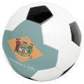 Patriotic Soccer Ball with Flag of Delaware USA | Zazzle
