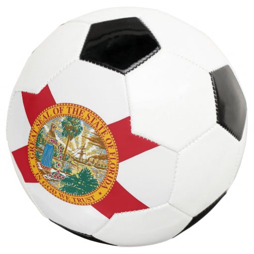 Patriotic Soccer Ball with Flag of Florida USA | Zazzle