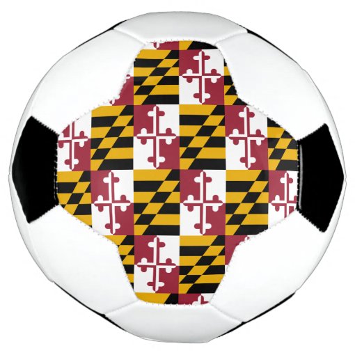 Patriotic Soccer Ball with Flag of Maryland, USA | Zazzle