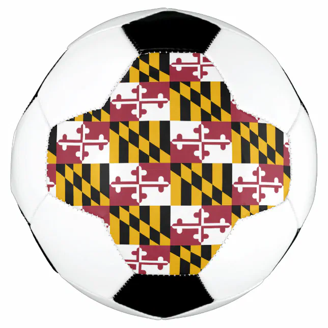 Patriotic Soccer Ball with Flag of Maryland, USA | Zazzle